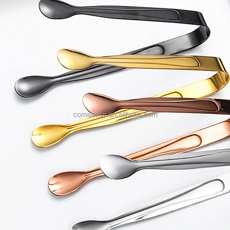 Kitchen Serving Tongs Clip Stainless Steel Ice Tongs Sugar Hot Towel ...