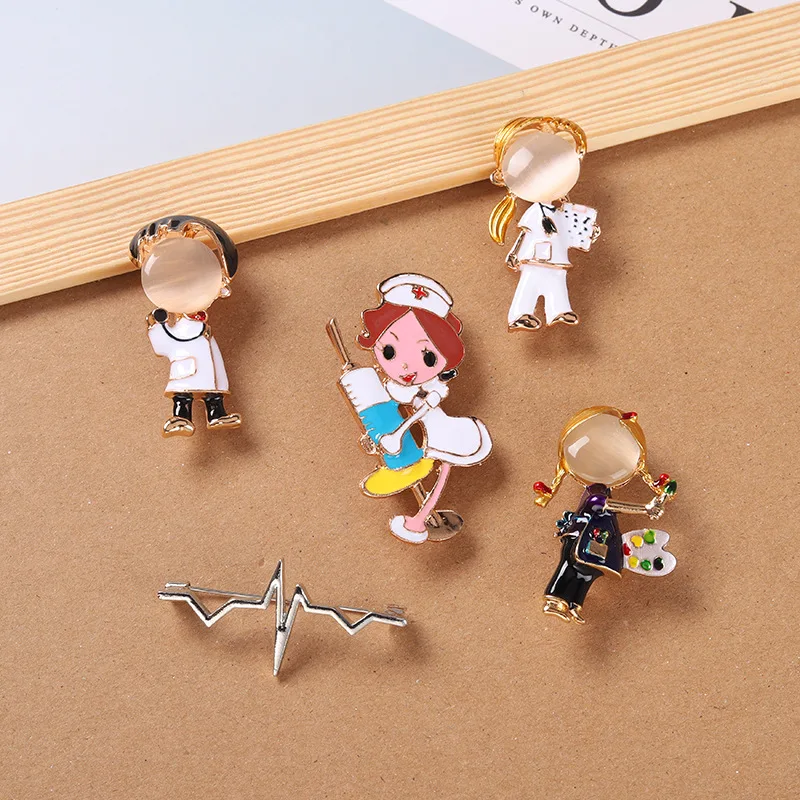 9style Creative Medical Related Pins - Custom Electrocardiogram ...