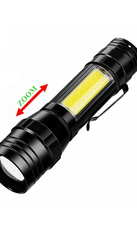 Ming Ray New Arrivals Dual Beams Zoom Led Flashlight With Clip ...