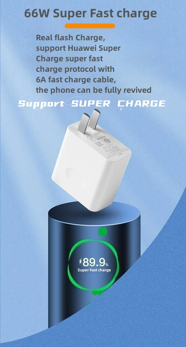66w Supercharge Fast Charging Usb Power Adapter Charger 6a Type C Cable ...