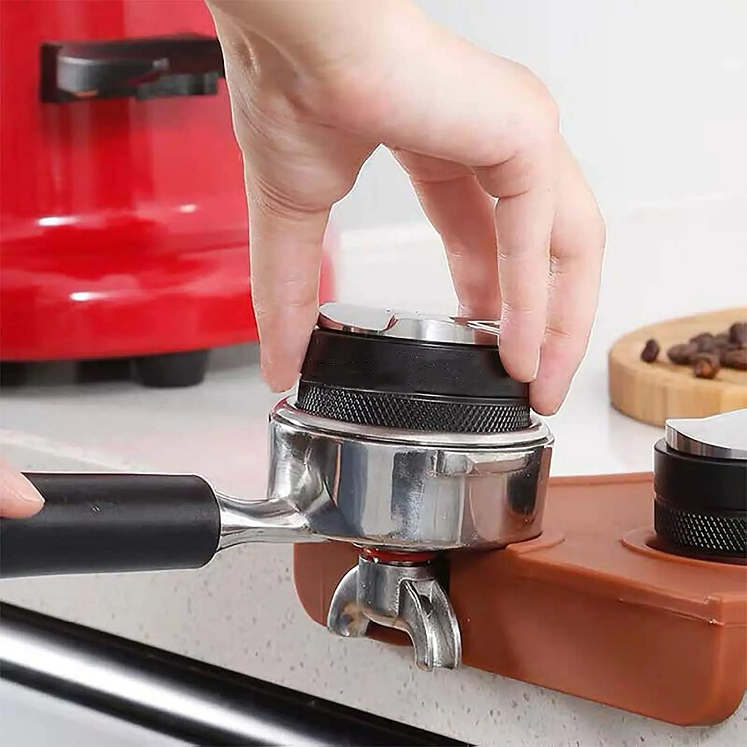 Professional Barista Dual Head Coffee Leveler 51mm 53mm 58mm Vintage ...