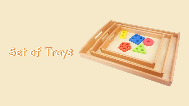 Wooden Montessori Tray Toy Science Teaching Aid Kindergarten Montessori ...