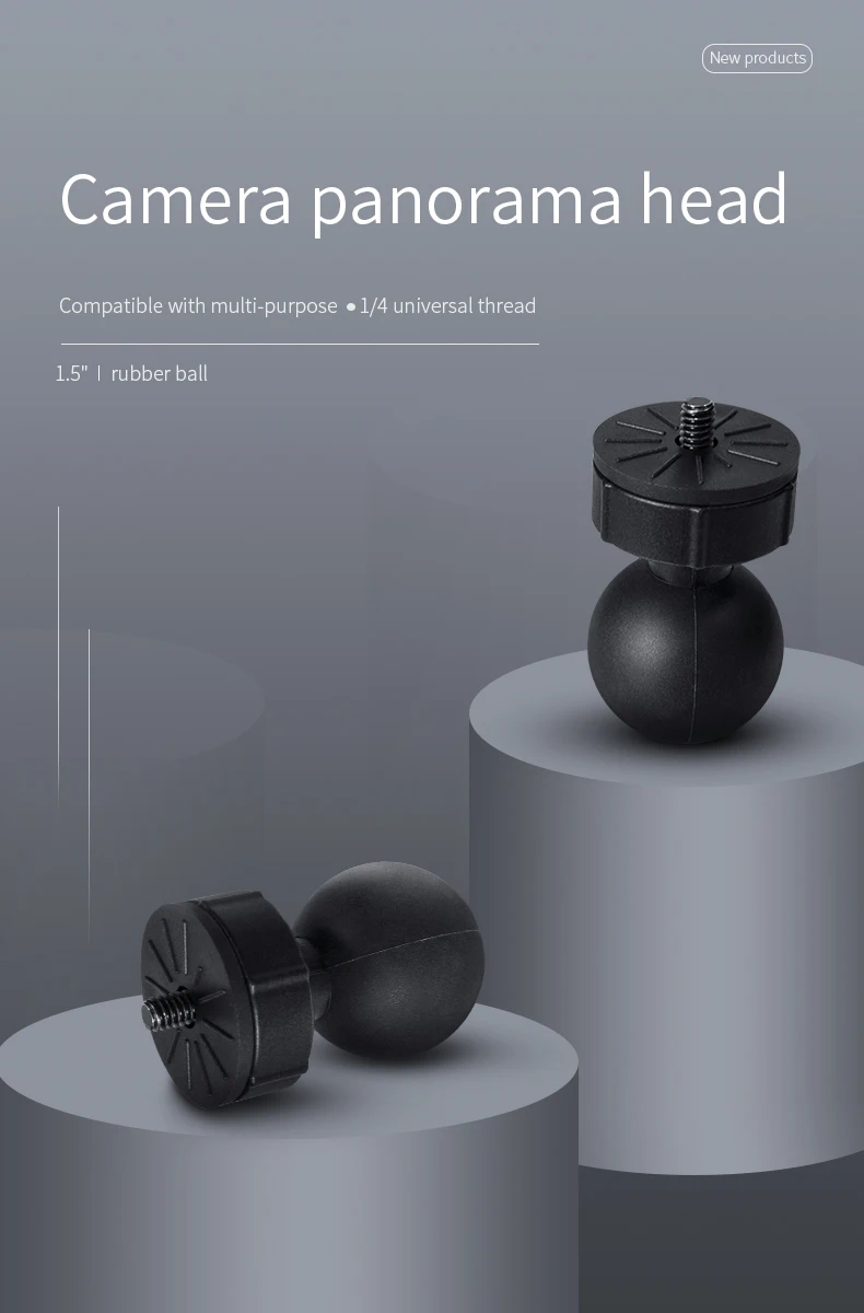 Camera Mount Double Ball Head Adapter With 1/4" Thread For Gopro And ...