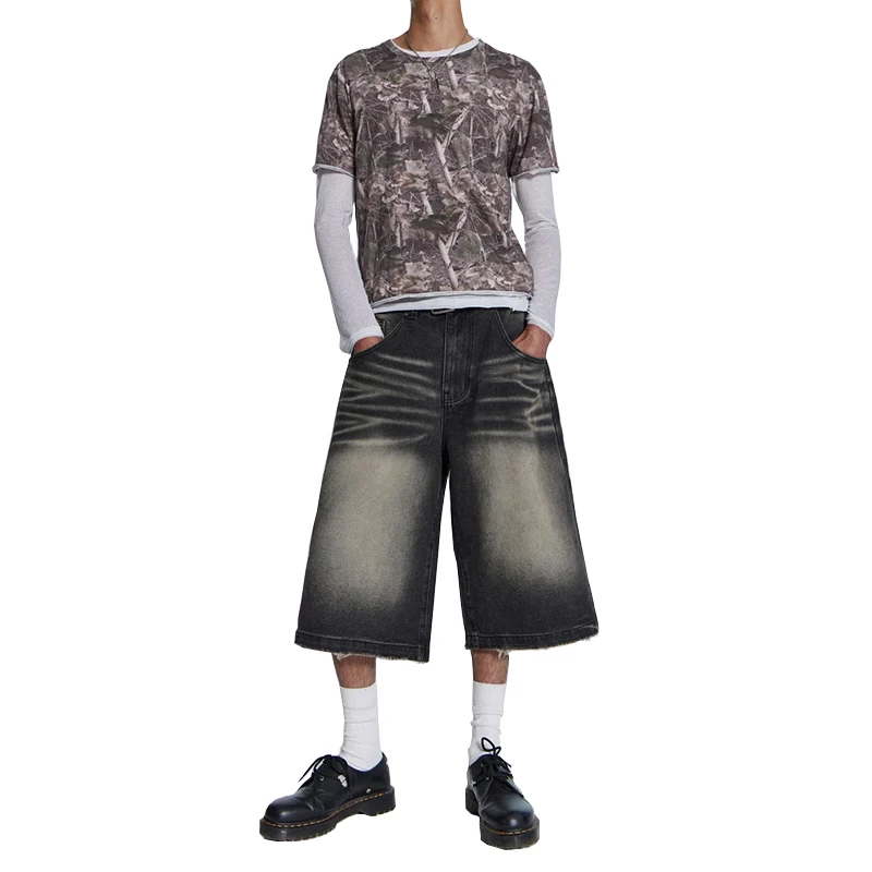 Shop Our Custom Vintage Washed Black Loose Low Rise Jorts