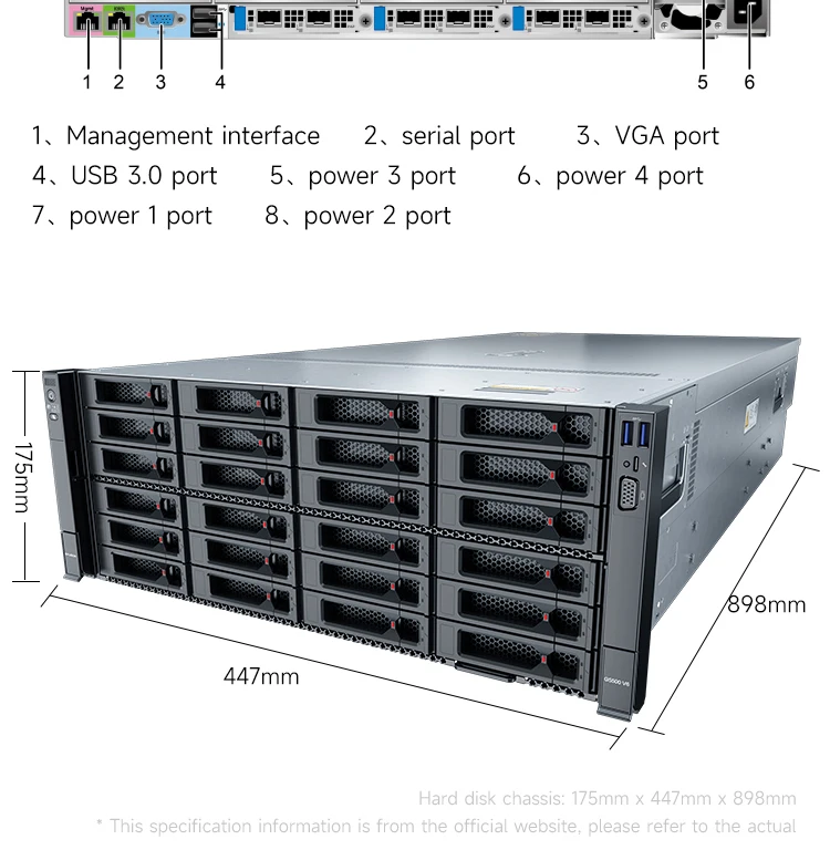 XFusion FusionServer G5500 V6 GPU Server Intel Xeon 4310 2*32GB 2*2000W PSU 4U Rack Server G5500 ...
