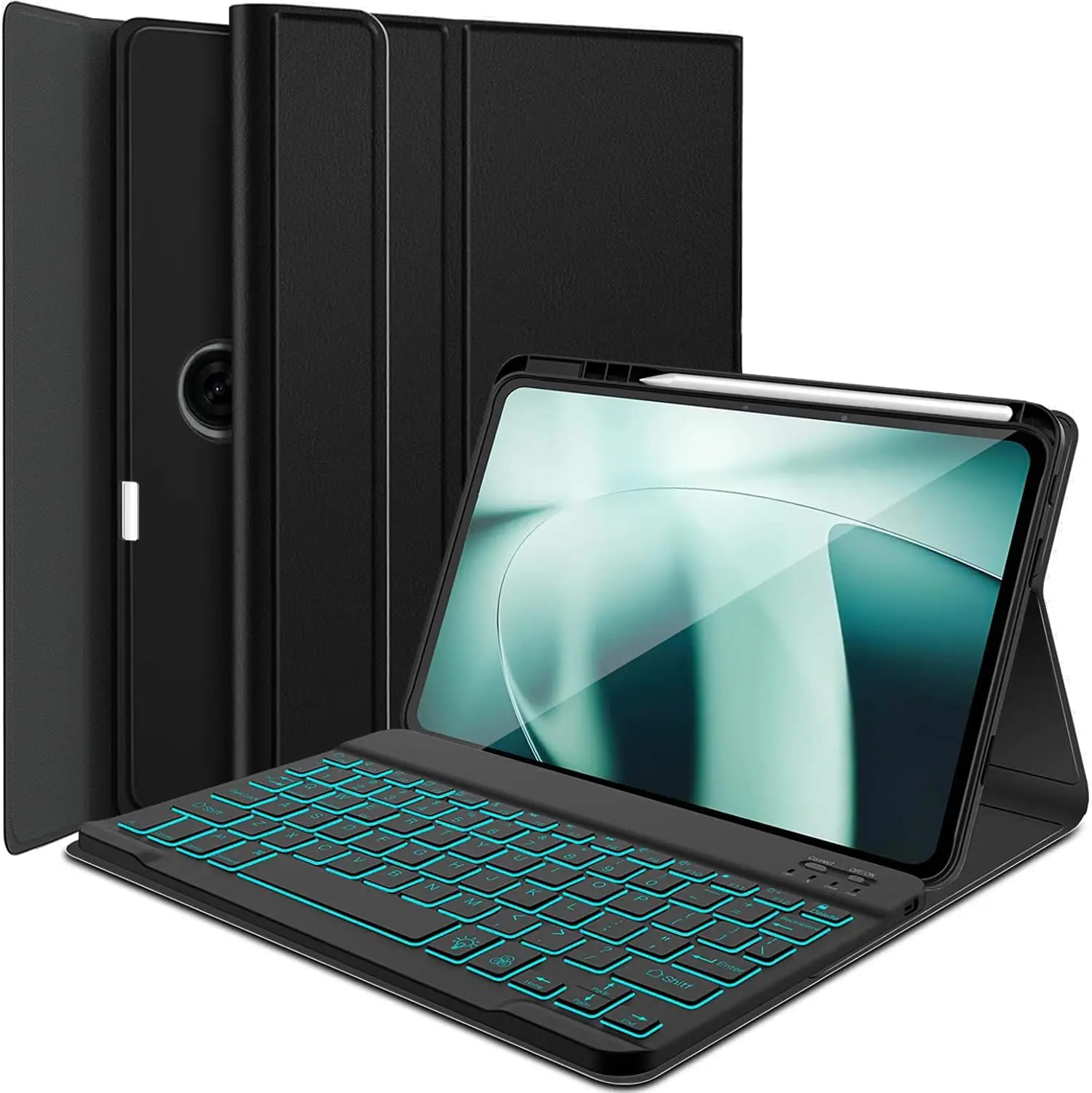 Backlit Detachable Wireless Keyboard Protective Cover Case with Pen ...