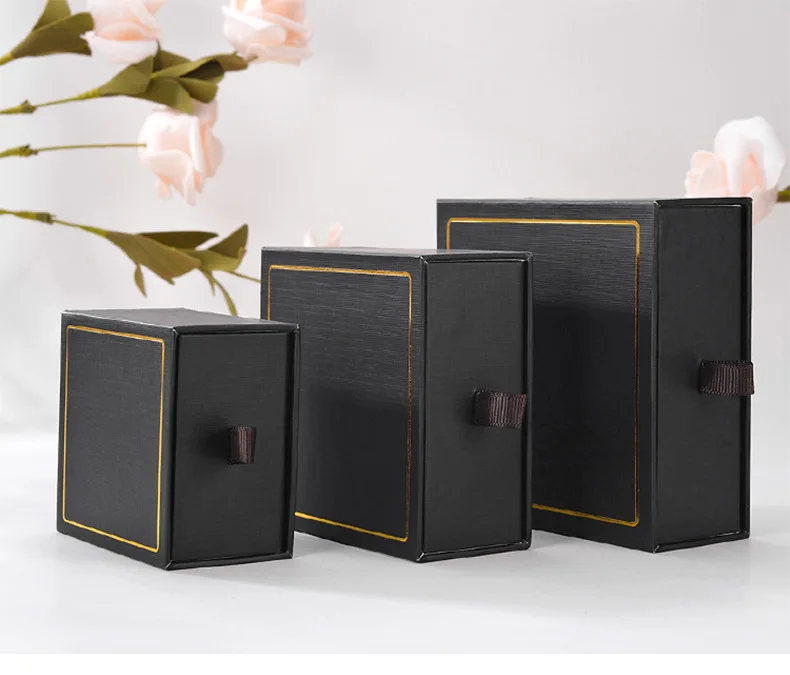 Modern Paper Jewelry Boxes for Rings Customizable Logo Cardboard ...