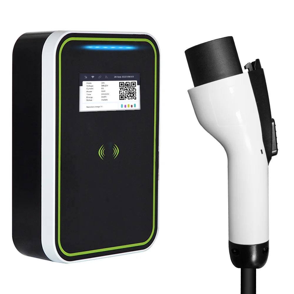 Evse Wallbox 32A EV Charging Station 7kw Ev Charger European Standard CCS/Type 2 AC Electric Car ...