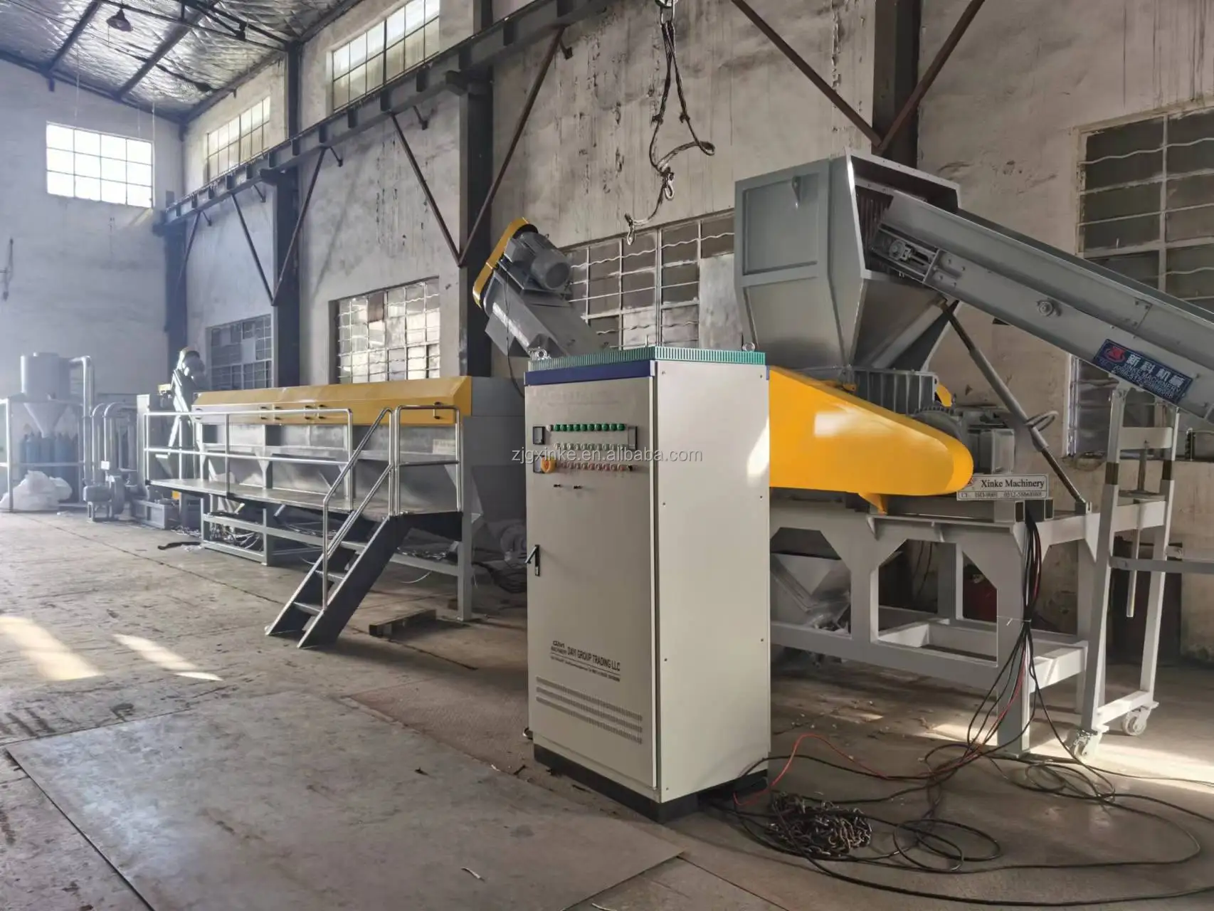 Automatic Plastic Recycling Crushing Washing Machine Equipped Granules ...