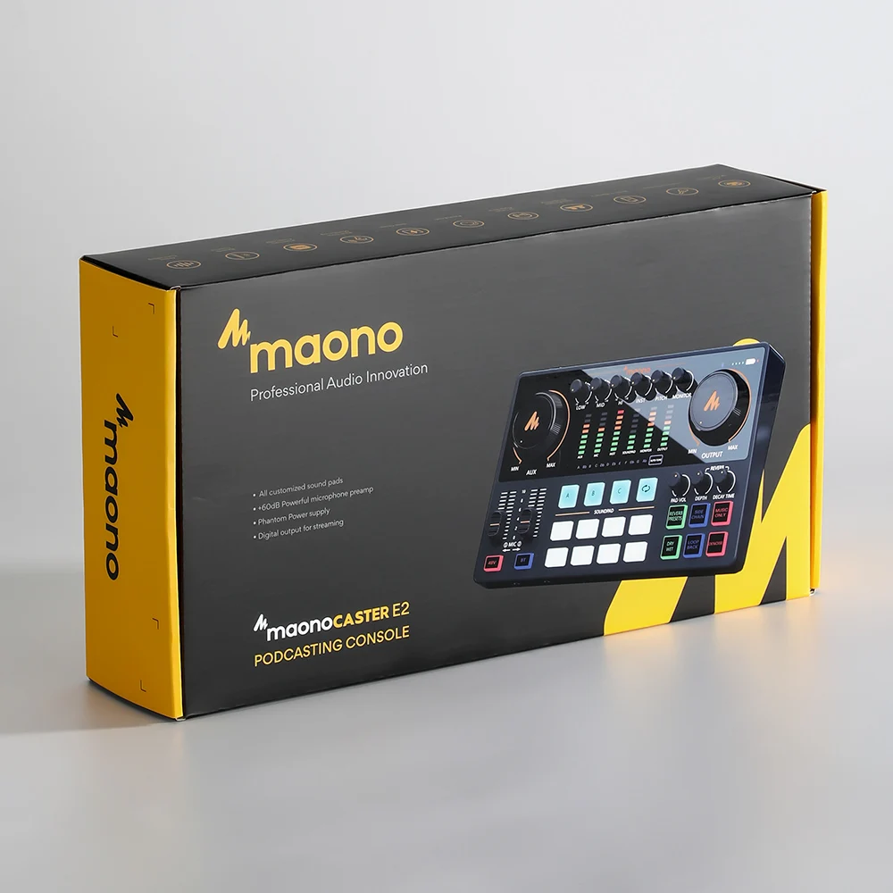 Maono Audio Interface Mixer Professional Recording Studio Monitor Audio ...