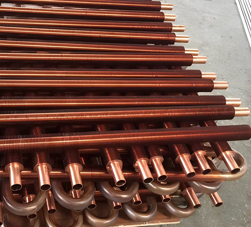 Astm B280 Pure Extruded Copper Pipe Finned Copper Tube For Heat ...