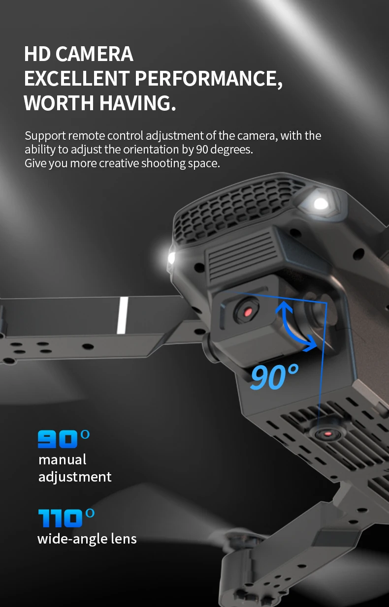 New E88 Pro Max Drone with 4K HD Dual Camera, Foldable Design & Screen ...