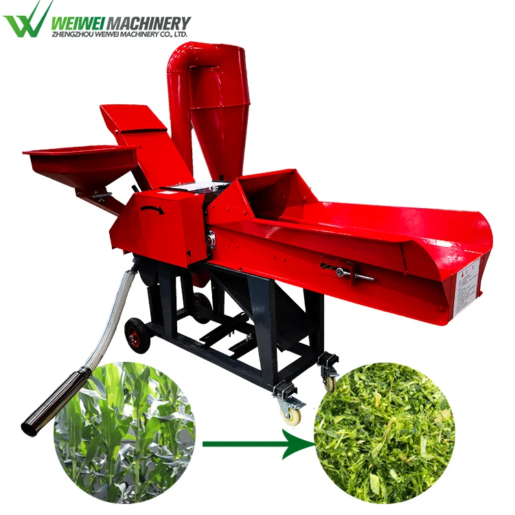 Mini Chaff Straw Crusher Poultry Animal Cattle Feed Making Grass ...