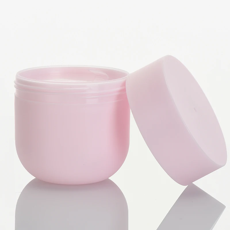 300ml Empty Pink Double Wall Matte Face Cream Lip Balm PP Plastic Jar