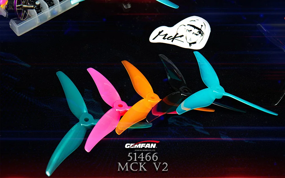 Gemfan Hurricane MCK 51466 V2 Propellers for FPV Racing