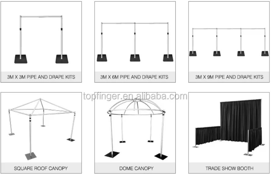 TFR Tech Surround Portable Pipe & Drape Ready-Ship Backdrop Kit ...
