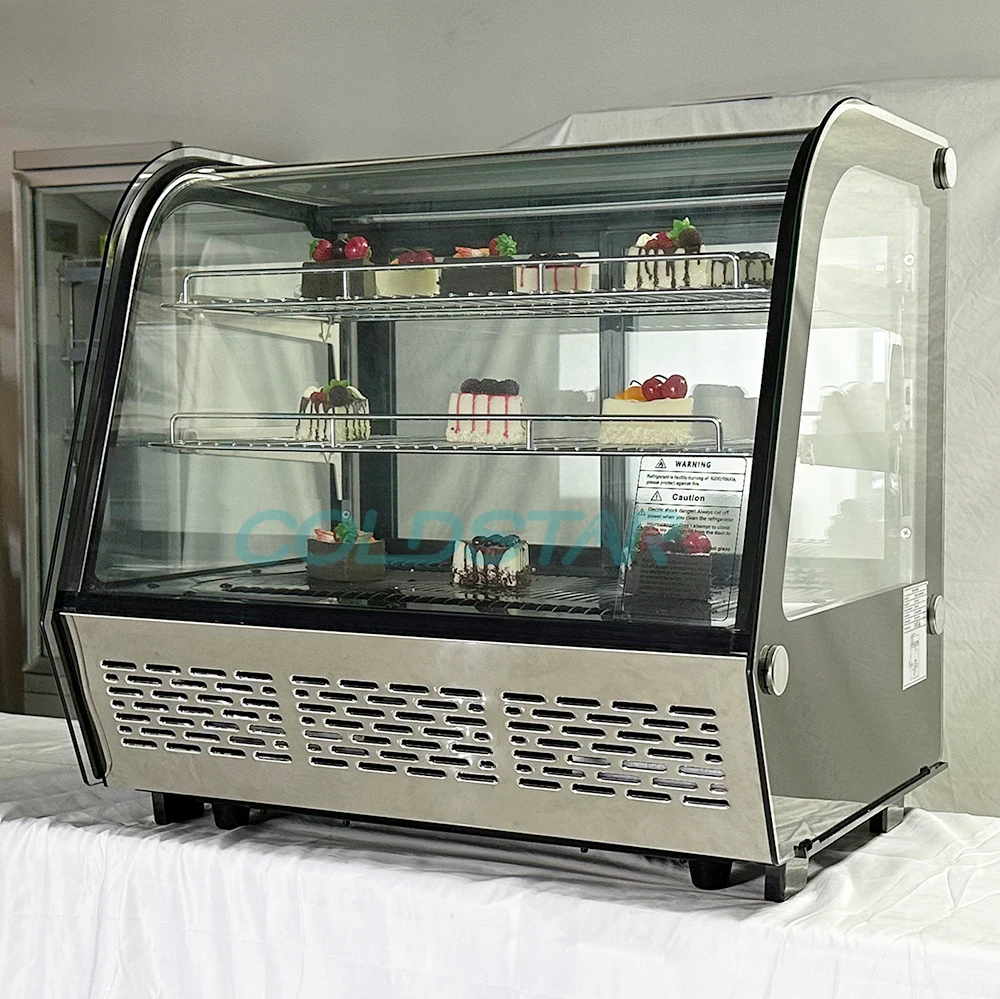 Mini Counter Top Bakery Display Fridge - Chocolate Pastry Showcase