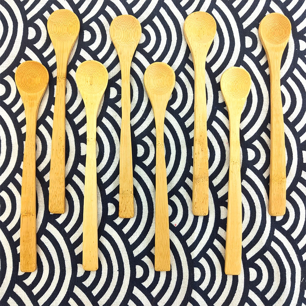 Natural Wooden Dessert Ice Cream Cake Spoons Bamboo Spoon Tea Spoon ...