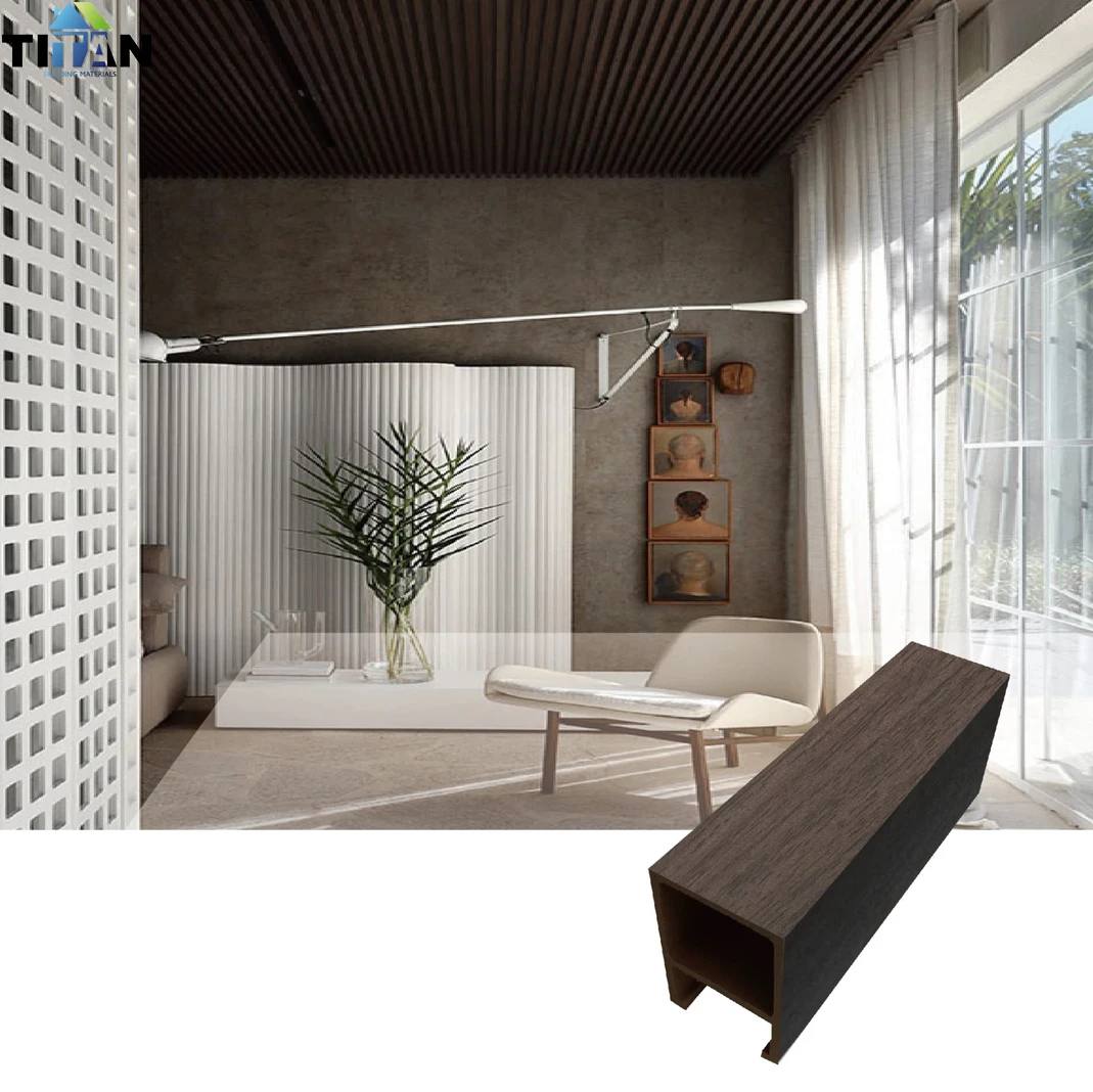 Suspended Indoor Ceiling Wpc Viga Beam Timber Tube Column 25x50mm - Buy ...