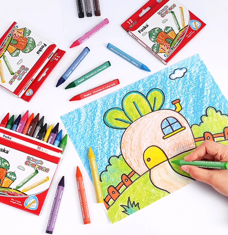 Foska No Dirty Hands Kindergarten Use 12 Colors Kids Painting Set ...