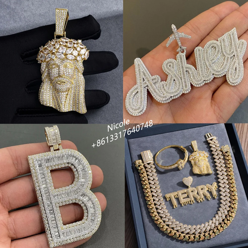 Luxury Custom Buss Down Iced Out Moissanite Diamond Pendant Necklace ...