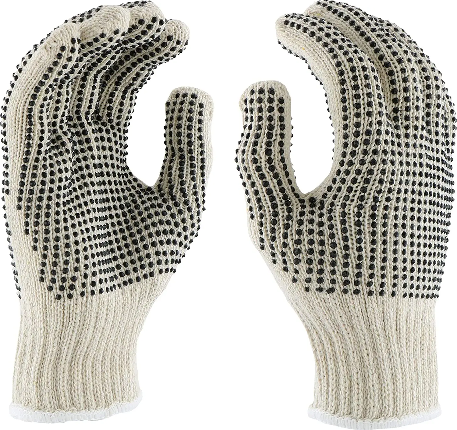 PVC Dotted Construction Gloves - Durable & Anti-slip