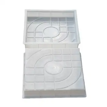 Square Plastic Pvc Pavement Block Mold Interlock Concrete Tile Silicon ...