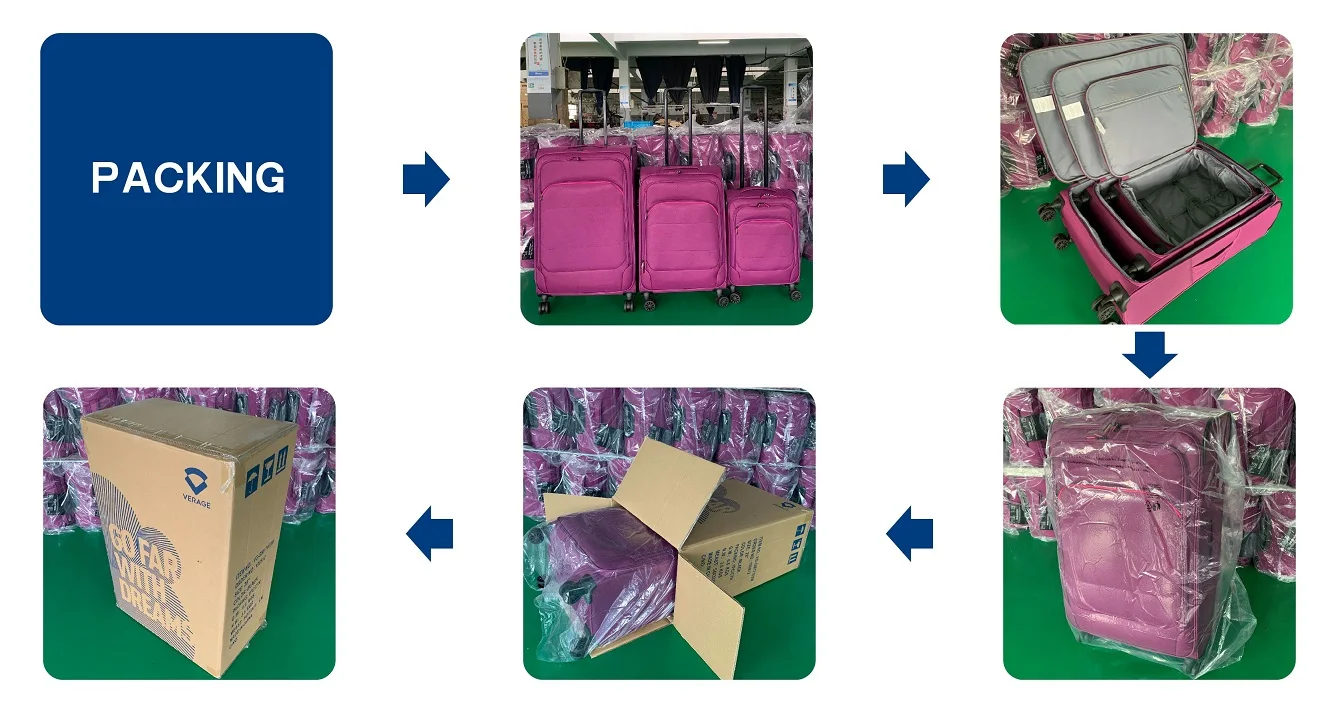 Verage New Arrival Large Capacity Durable Abs Pc Hard Spinner Wheels Luggage Suitcase Travel ...