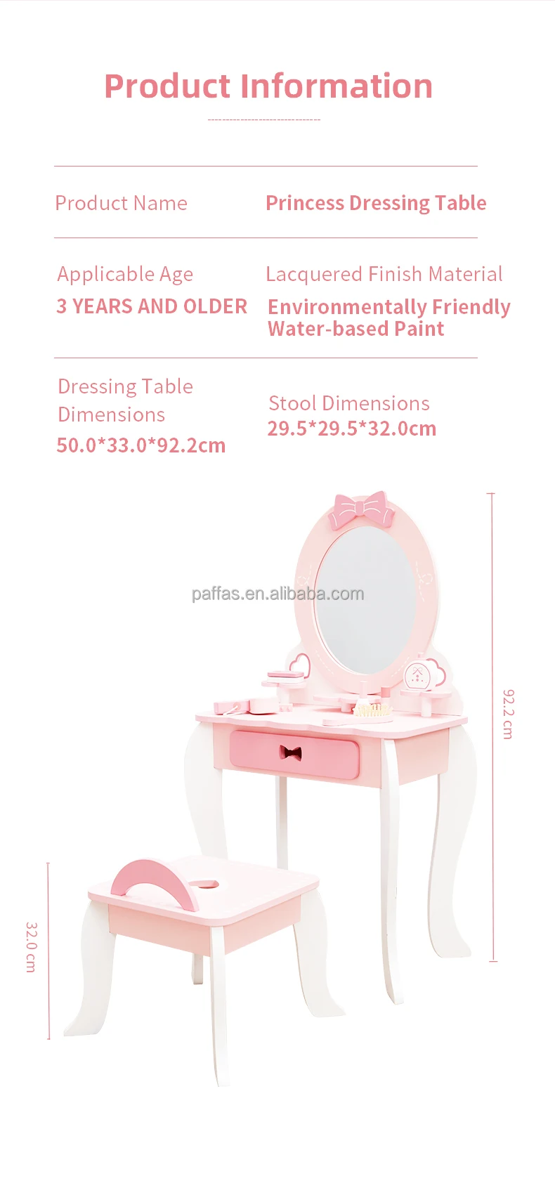 Fairy Tale Princess Vanity Set - Pink & Gold Star Theme - Girls' Makeup ...