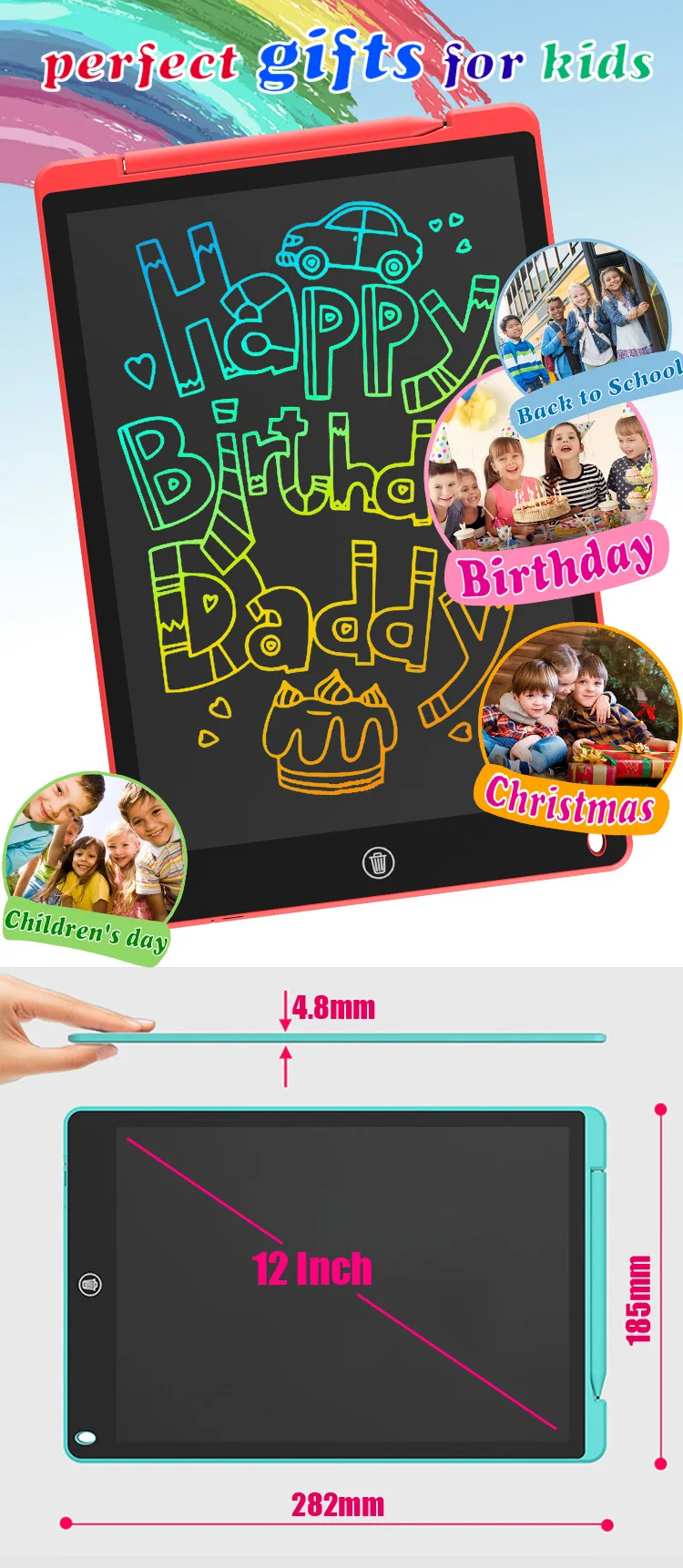 Best Quality Multi Color LCD Writing Tablet - 12 Inch Pad