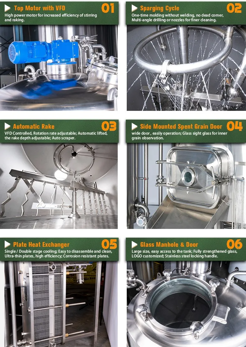 Tiantai 10BBL Beer Machinery High Quality Stainless Steel 10BBL Beer ...