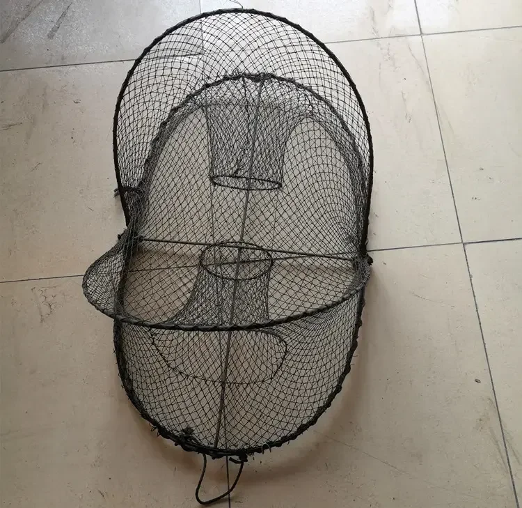 Double Entry Shrimp Crab Opera Shaped Trap - Foldable Crab Net