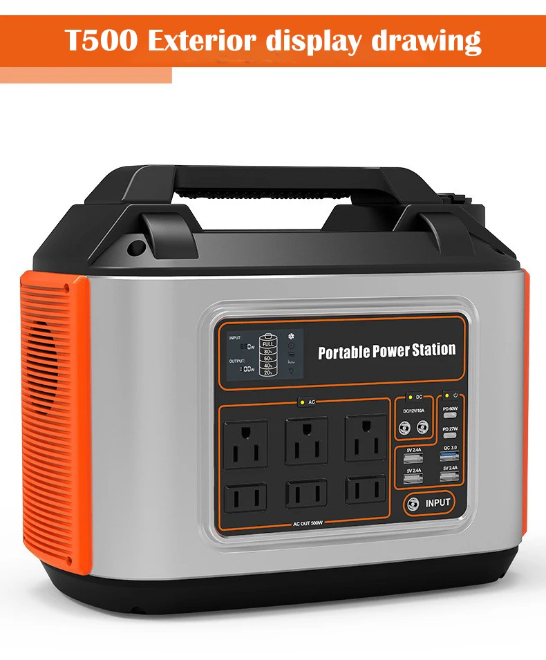 Waterproof Camping Solar Portable Power Station Generator 500w Portable ...