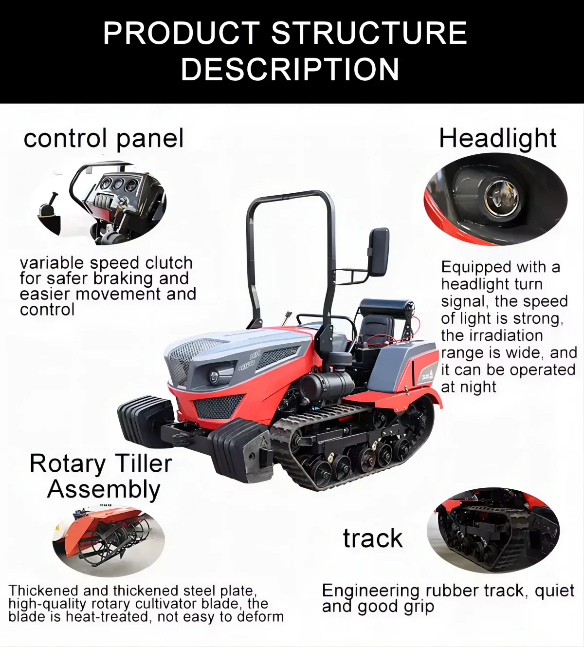 Cheap Agricultural Mini Crawler Tractor - Multifunctional Diesel