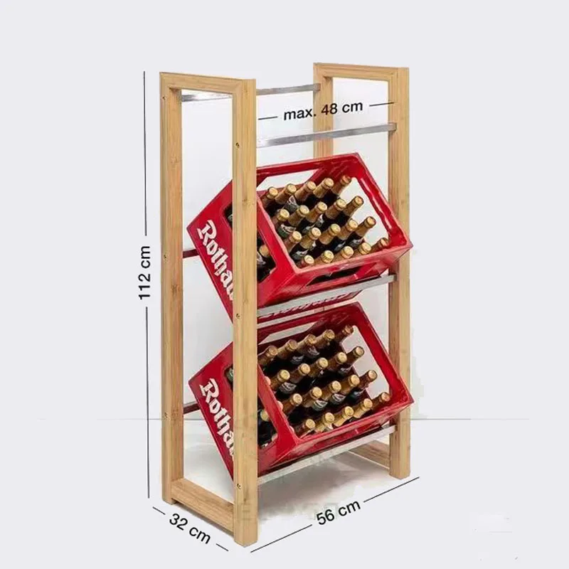 Home Bar Bottle Shelf Wooden Beverage Crate Rack Drink Crate Rack - Buy ...