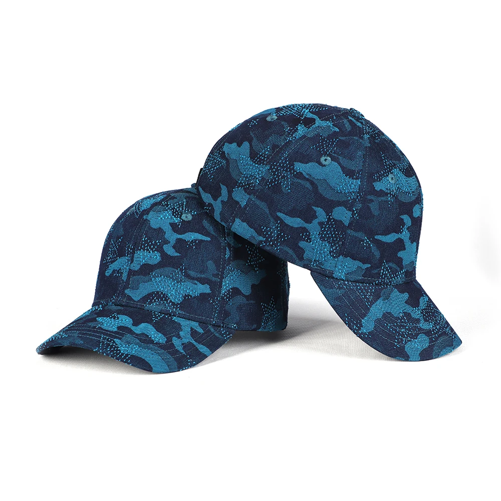 Customizable Men's Jacquard Denim Cap Sporty Style With Curved Brim ...