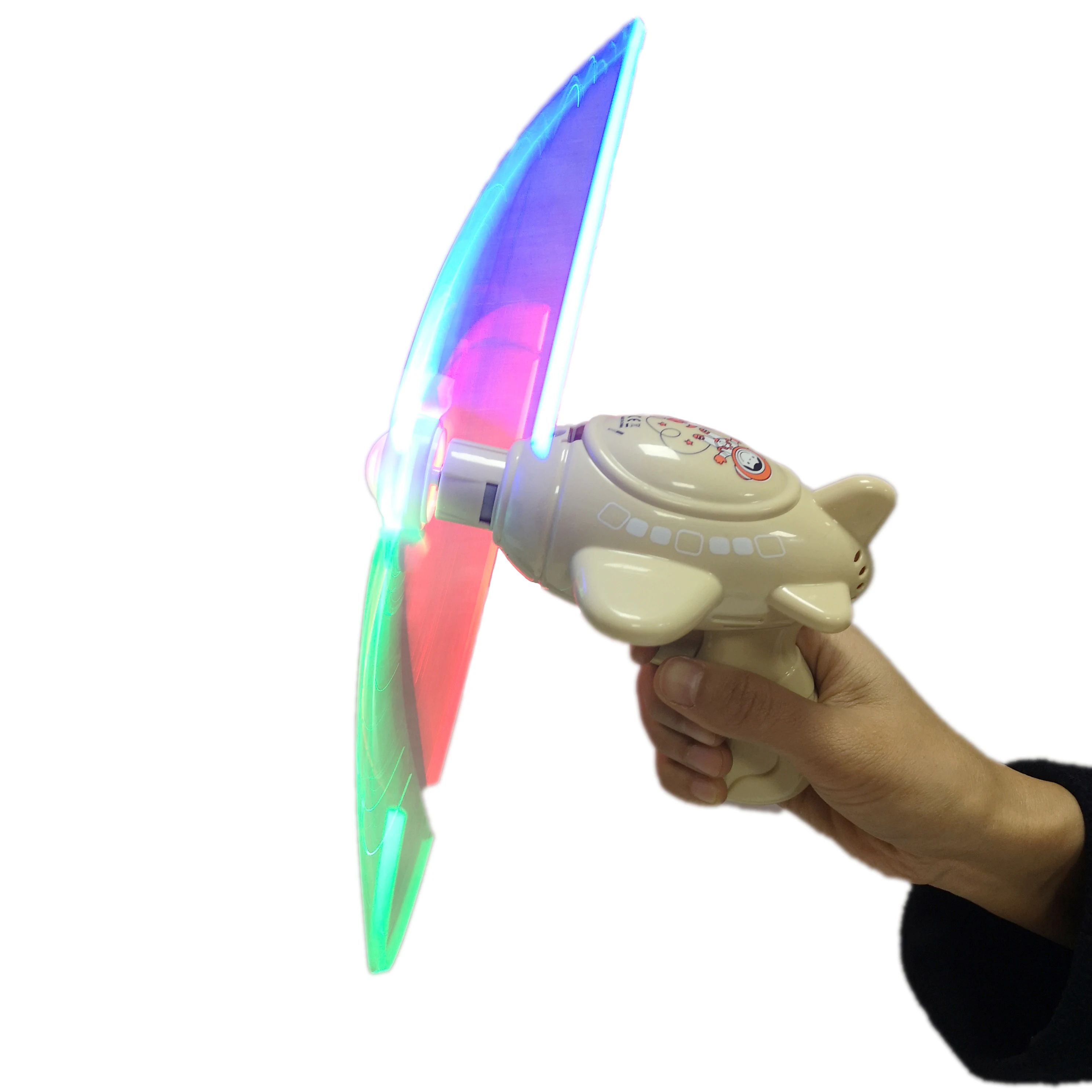 Glowing Diy Windmill Gun Light Up Toys Rainbow Magic Airplane Guns ...