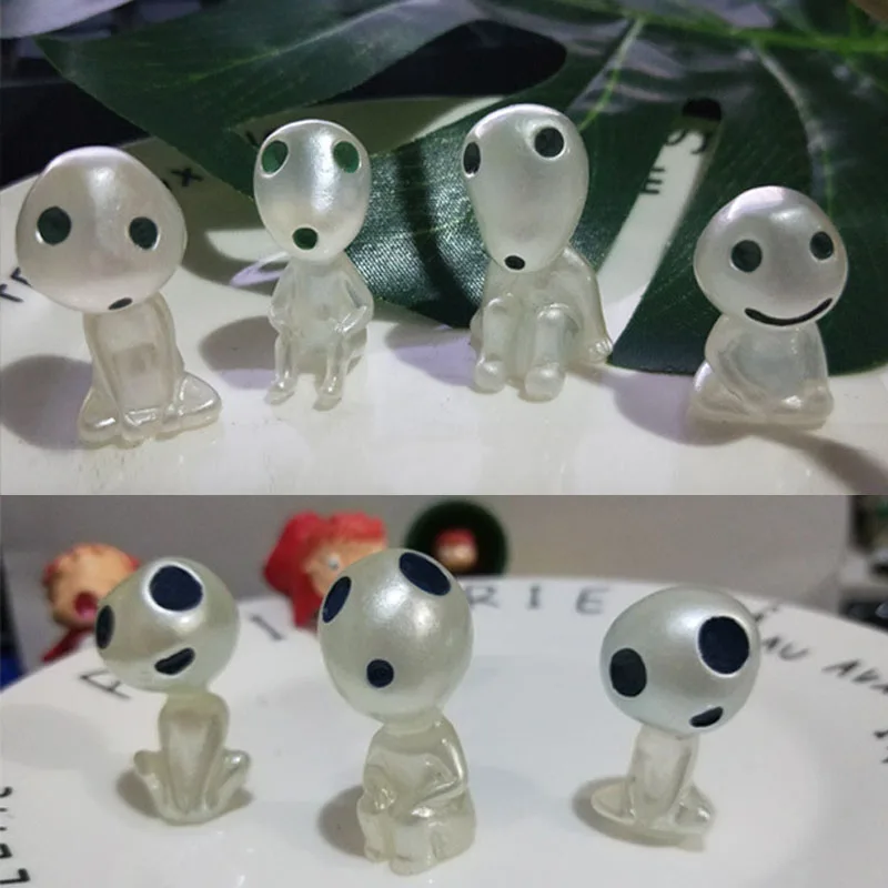 Hot Glow In Dark Ghibli Mini Action Figures Luminous Elf Dolls Resin ...