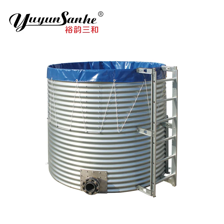Corrugated Steel Water Storage Tank Circular Industrial Fire Water ...