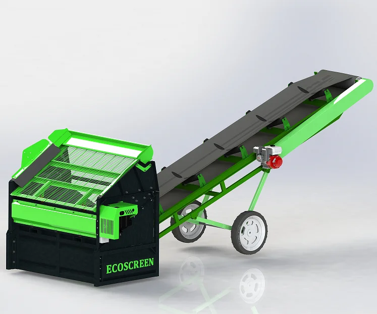 Galvanized Linear Soil Screen Sand Gravel Separating Machine Compost ...