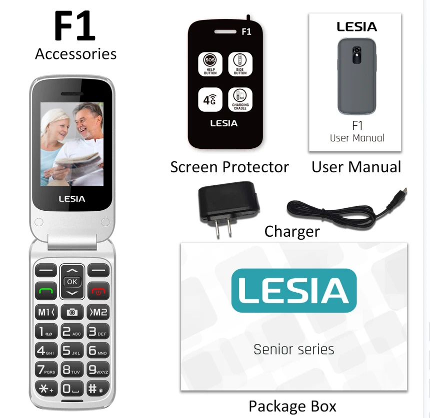 Lesia Flip Feature Phone 2g Gsm 800mah 2.4inch Dual Sim Fm Radio ...