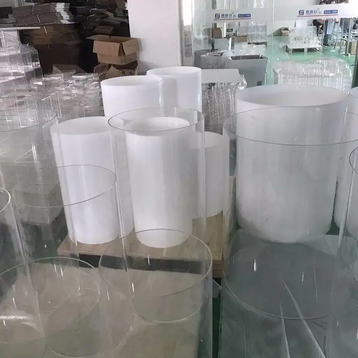 Yageli Customized Size Event Pedestals White Round Acrylic Plinth ... Yageli Customized Size Event Pedestals White Round Acrylic Plinth ...