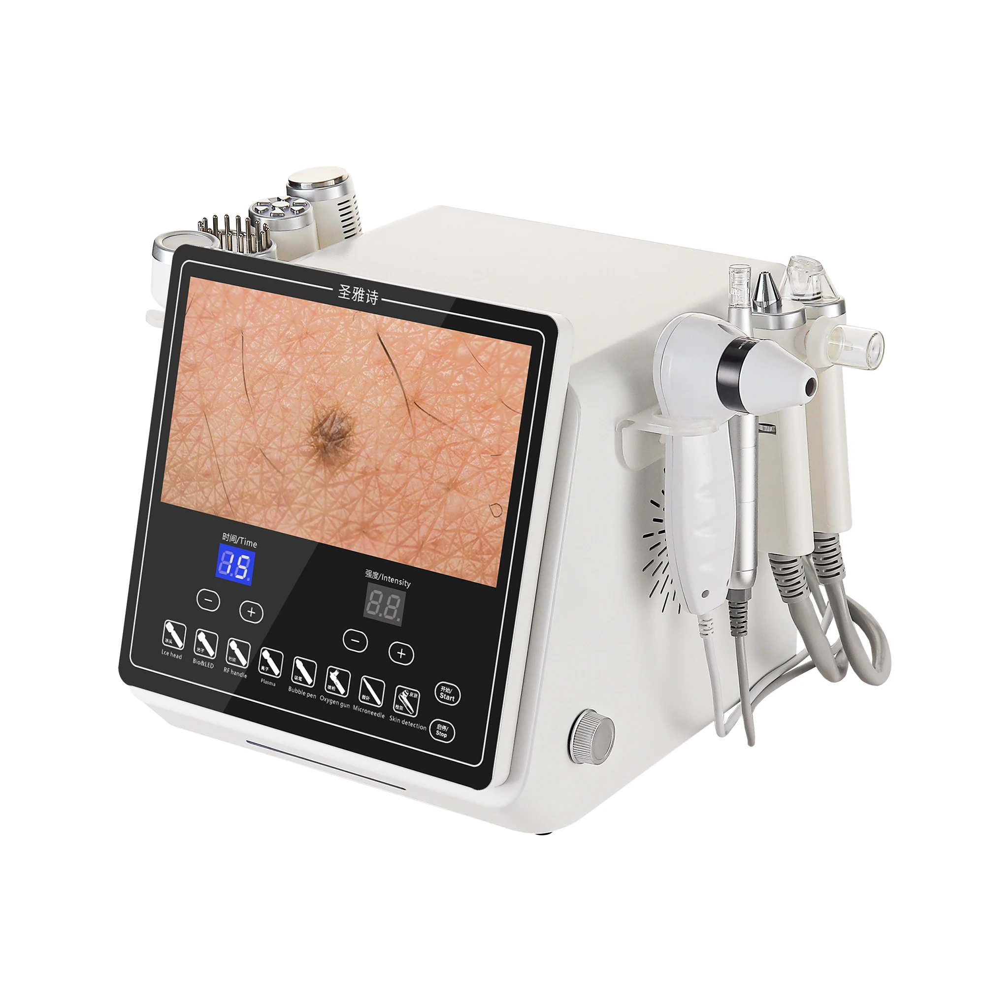 H2o2 hydrodermabrasion deep cleaning facial care skin test oxygen spray ...