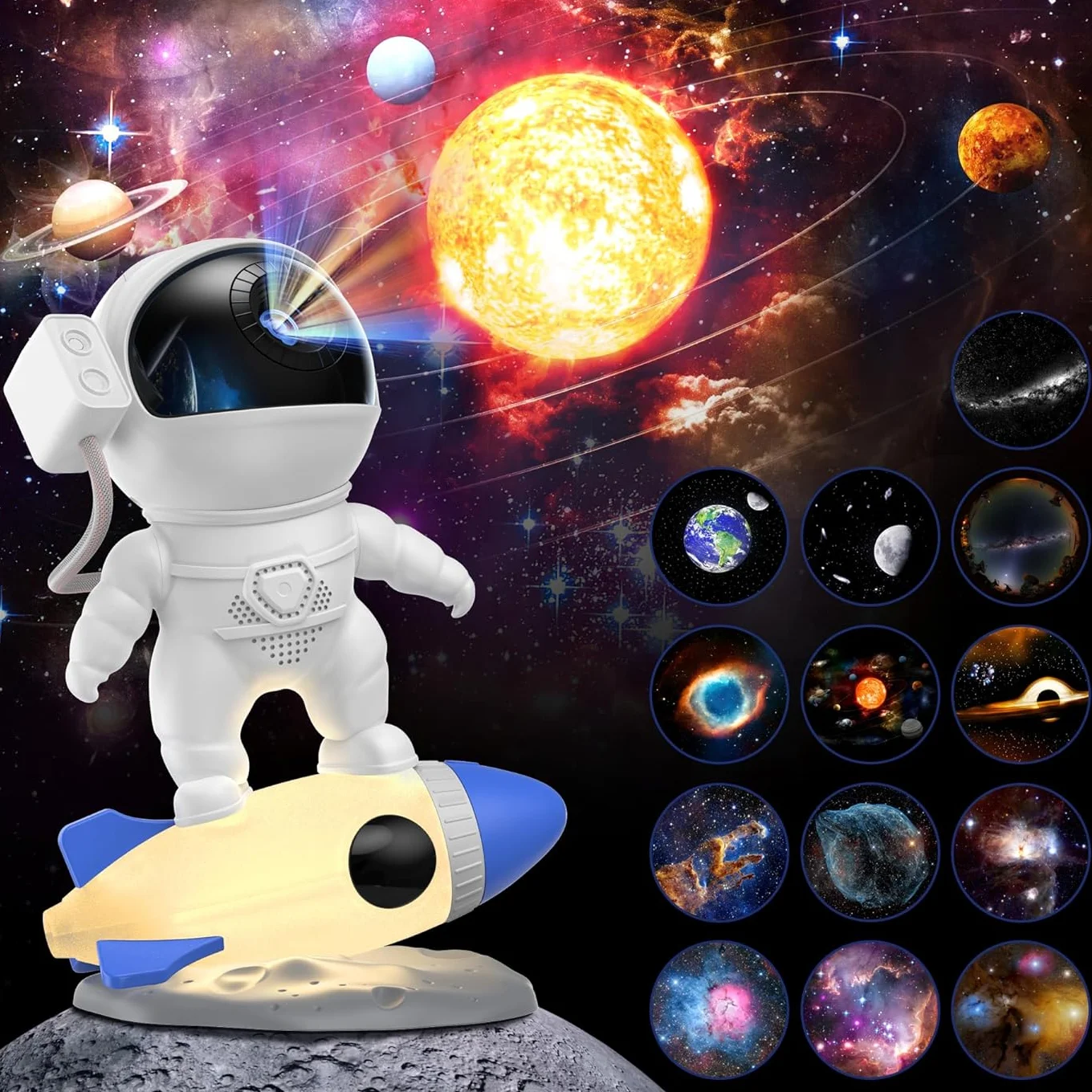 New 13 in 1 Astronaut Galaxy Star Projector Lampe Led Color Changing ...