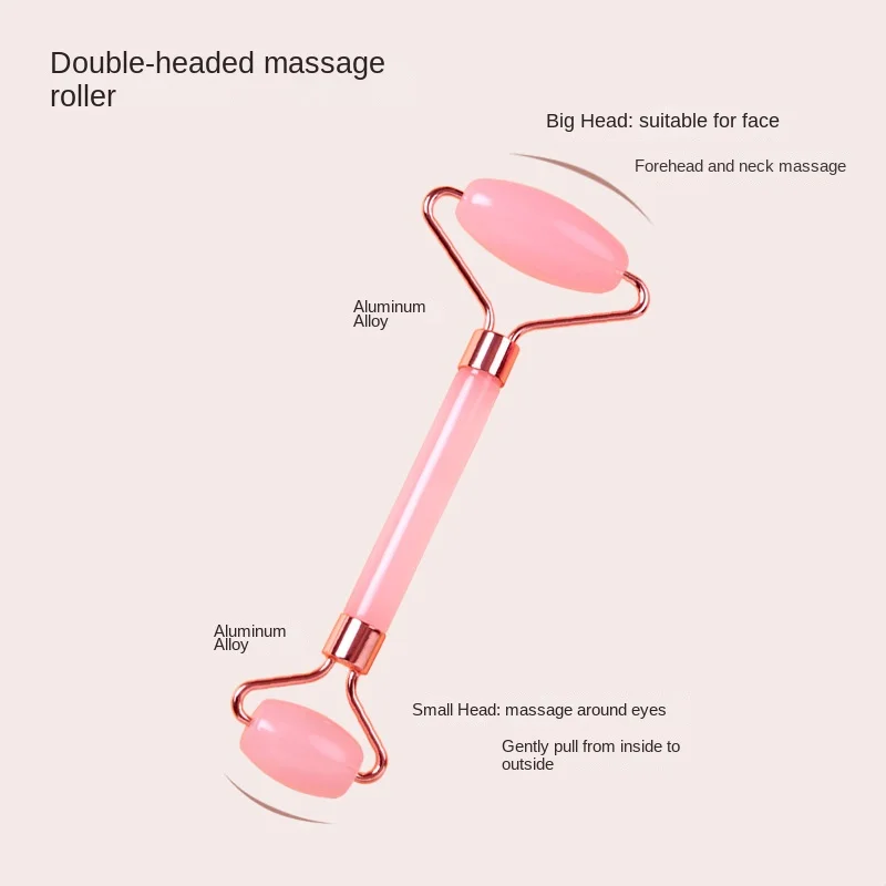 Wholesale Gua Sha Set Natural Beauty Rose Quartz Roller Crystal Face Facial Massage Jade Roller ...