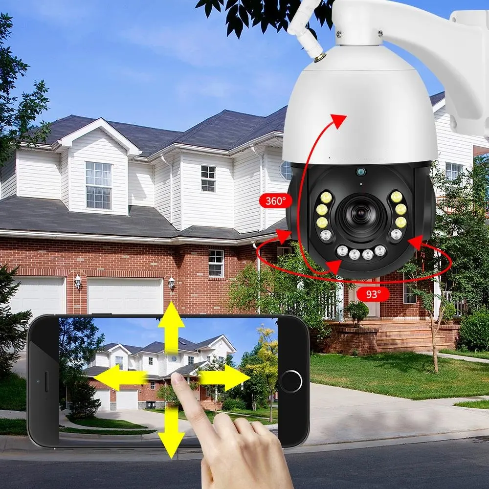 8MP 4K PTZ IP Camera Wifi 30X Optical Zoom CCTV Outdoor AI Human ...