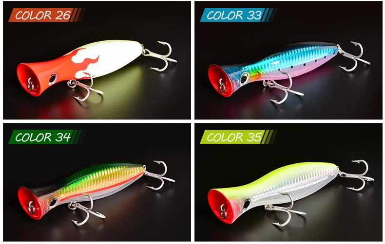 TIDE TD-6005 Popper Lures - Topwater Fishing Bait
