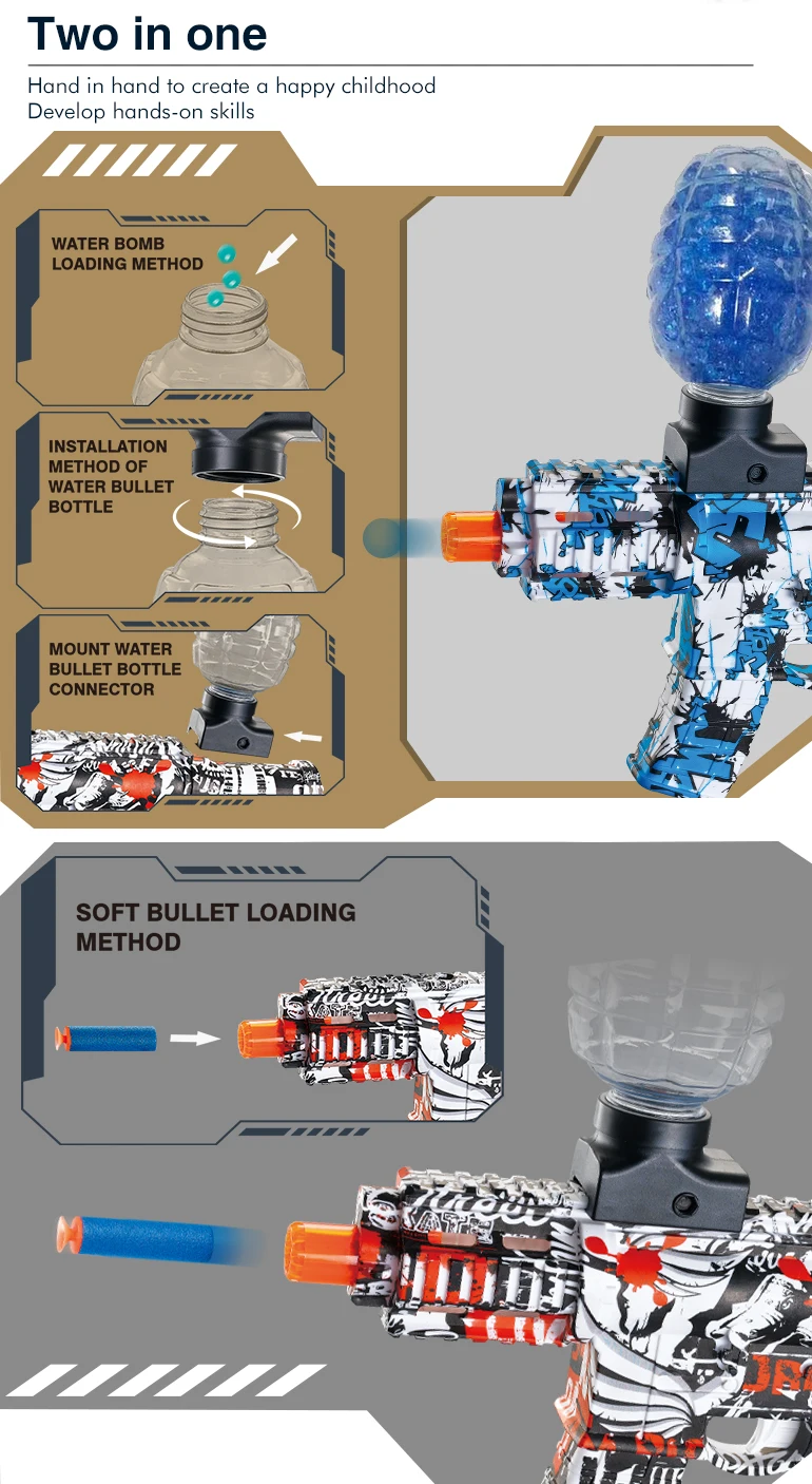 Wholesale Water Bead Blaster Splatter Ball Water Bullet Toy Gun M416 ...