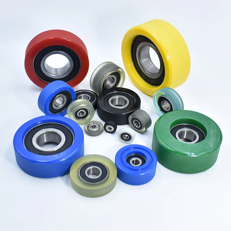 Small Plastic Coating Bearing 608zz Bearing Roller Wheels No Noise ...