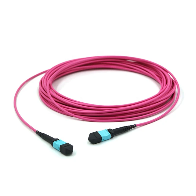 Customized Length High Density Mpo-mpo Fiber Optic Jumper Sm Om3 Om4 ...